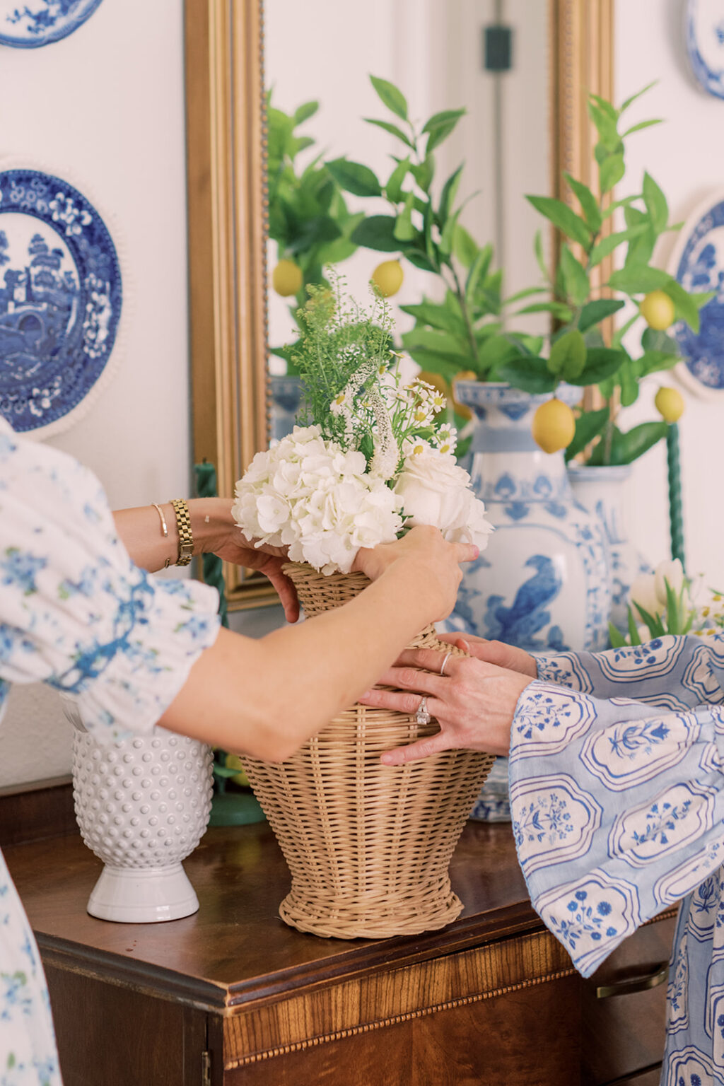 how to arrange the target rattan vase - Sarah Tucker
